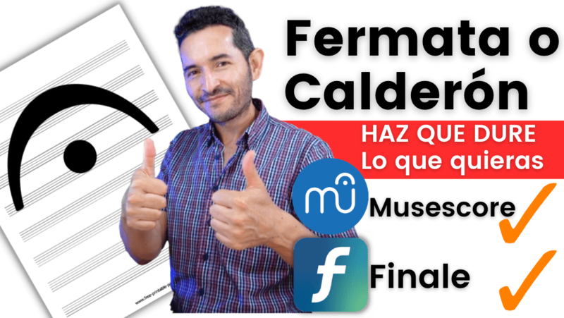 Fermata o calderón en Finale y Musescore (duración)