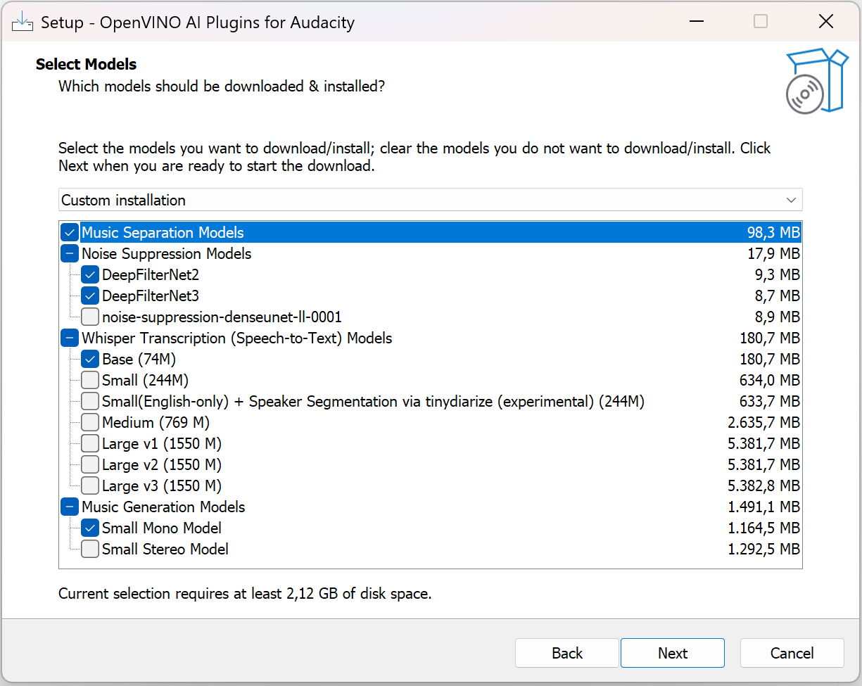 Actualiza Audacity 3.5.1 pero con plugin OpenVINO 2025