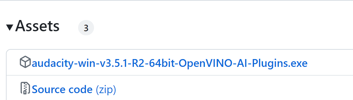 Actualiza Audacity 3.5.1 pero con plugin OpenVINO 2025